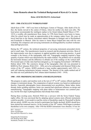 Teodolitos Kern - Historia | PDF