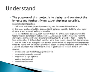 Paper airplane Project I.S.F.E | PPTX