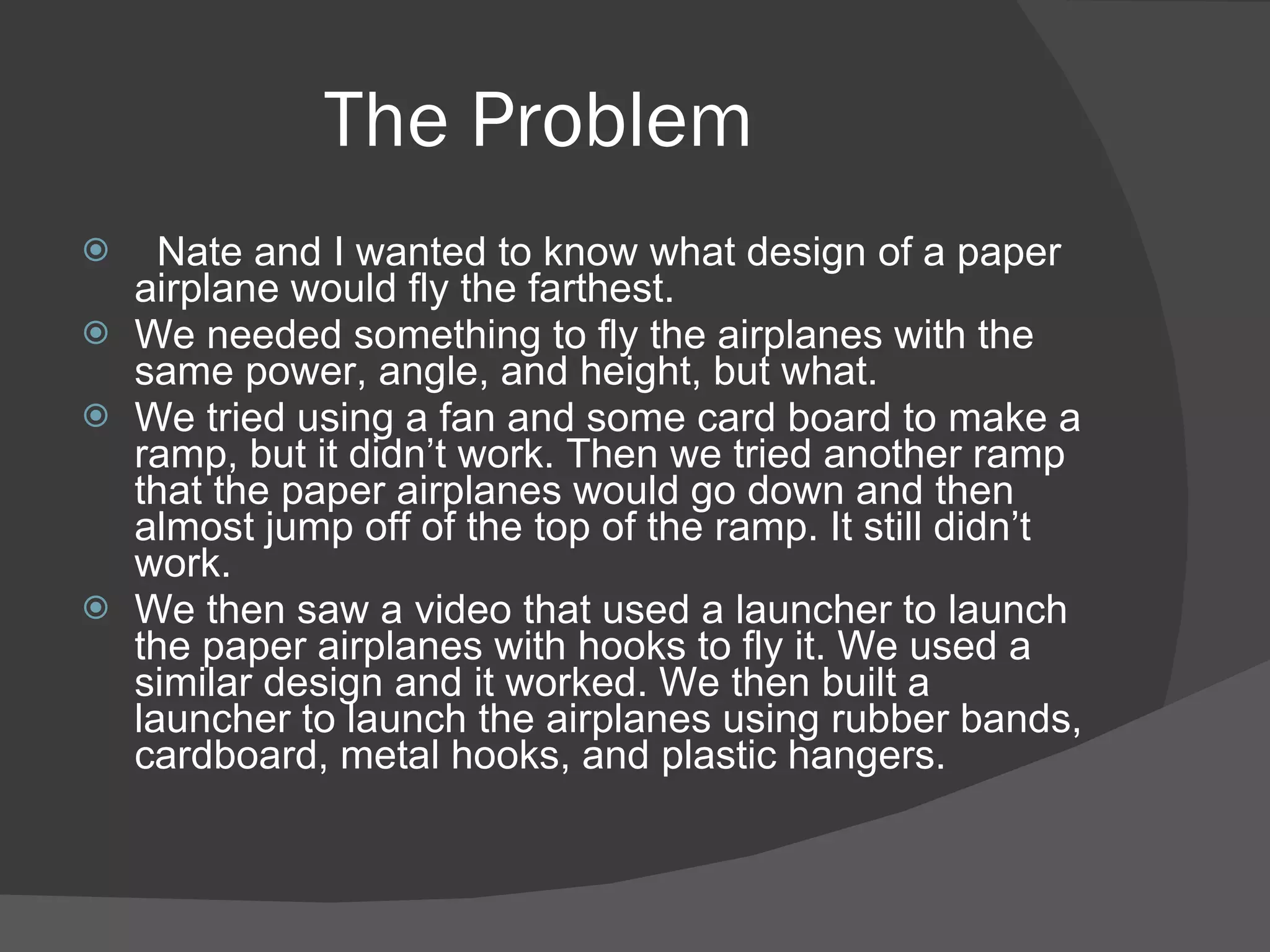 Paper Airplanes Test | PPT