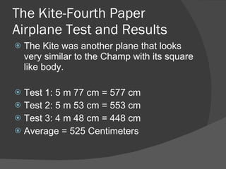 Paper Airplanes Test | PPT