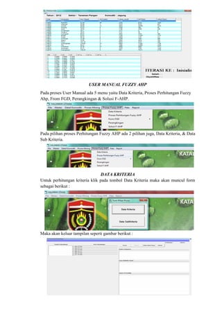 SPK Menggunakan Fuzzy AHP dan C-Means | PDF