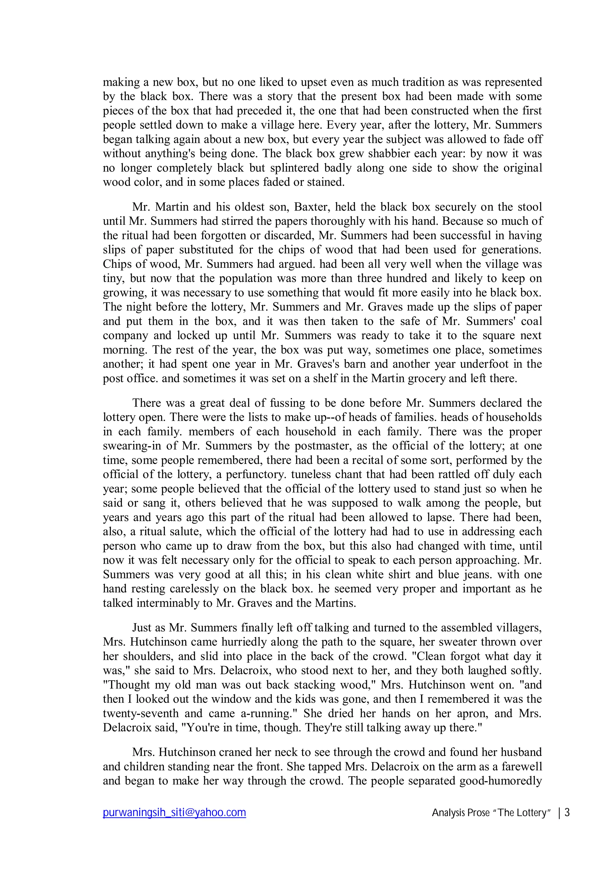 Paper analysis the lottery | PDF