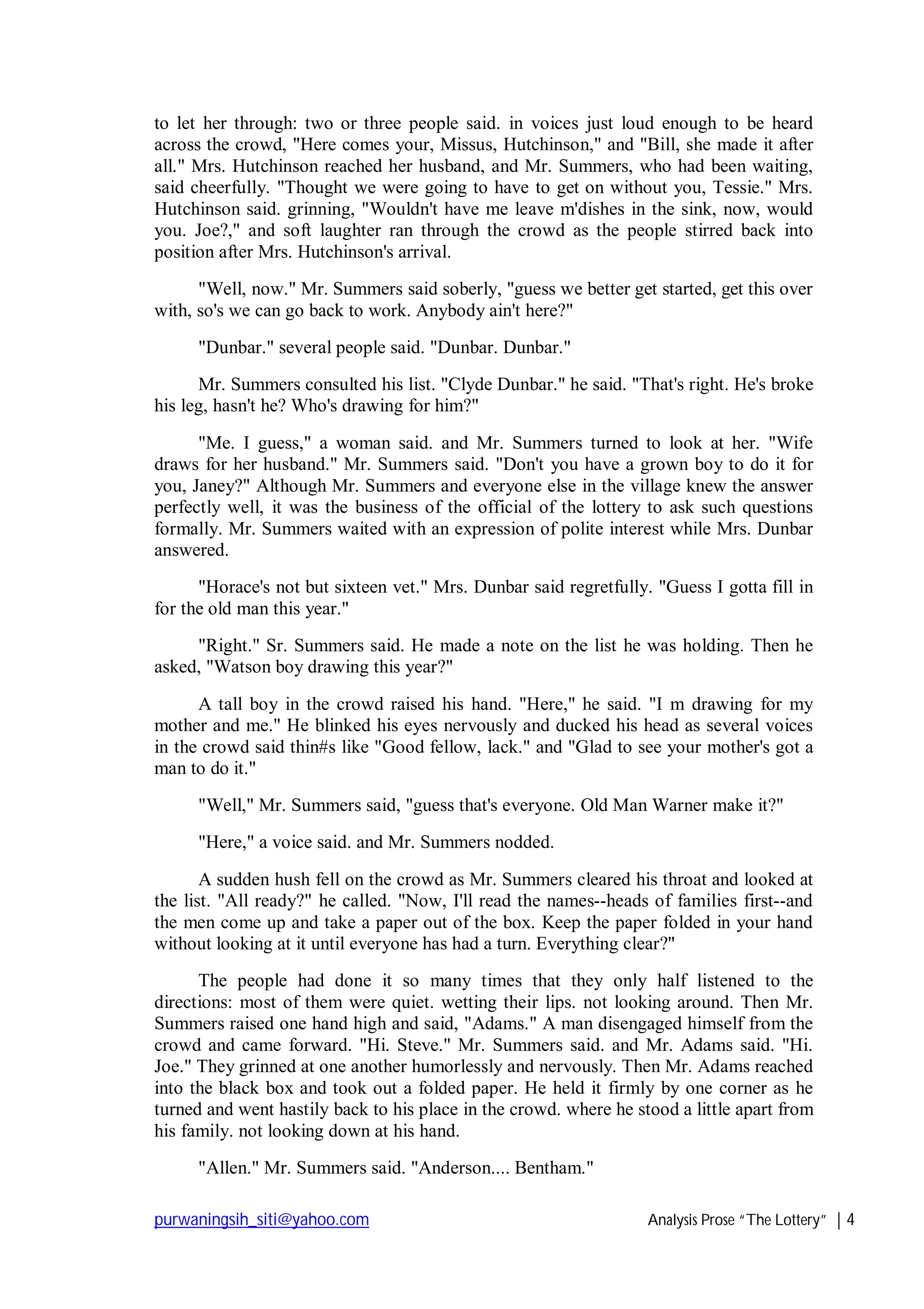 Paper analysis the lottery | PDF