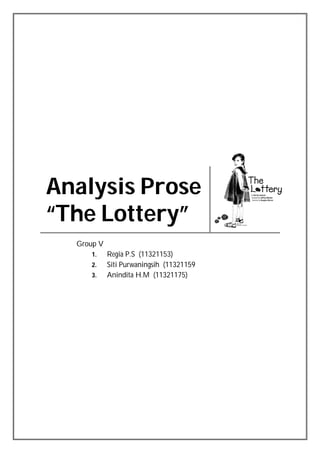 Paper analysis the lottery | PDF