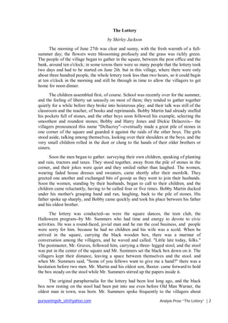 Paper analysis the lottery | PDF
