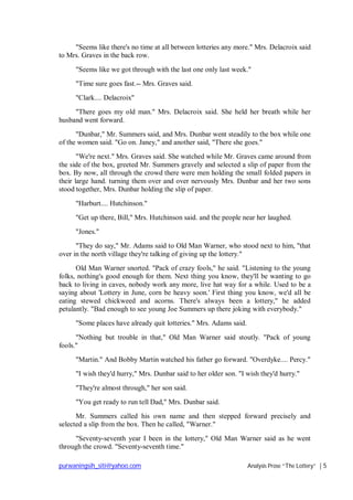 Paper analysis the lottery | PDF