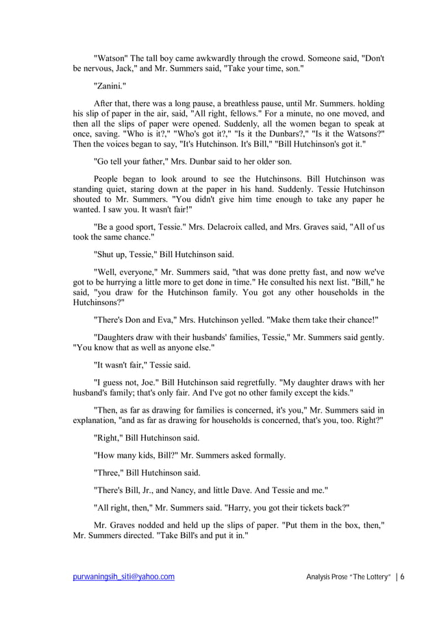 Paper analysis the lottery | PDF