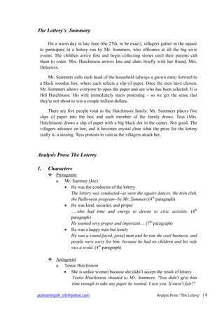 Paper analysis the lottery | PDF