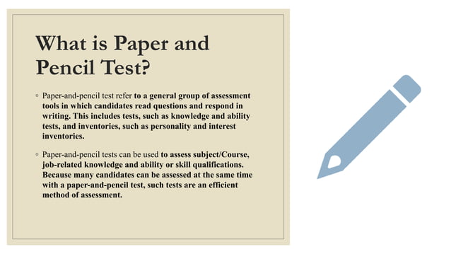 Paper and pencil test.pptx