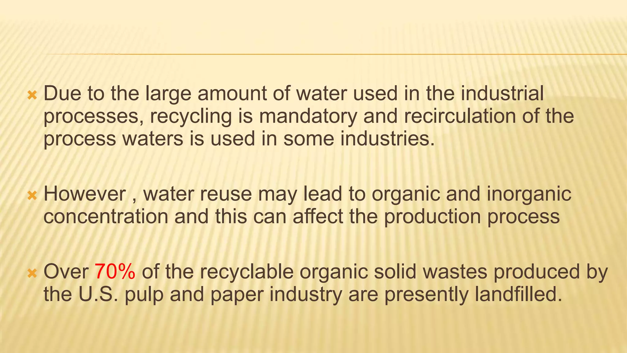 Paper and pulp industry waste and its management | PPTX
