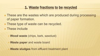 Paper and pulp industry waste and its management | PPTX