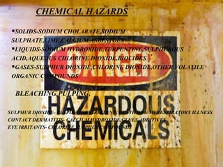 Paper and pulp industry- health hazards | PPT