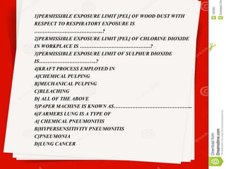 Paper and pulp industry- health hazards | PPT