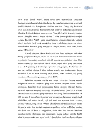 Arsen Sebagai Bahan Kimia Berbahaya | PDF