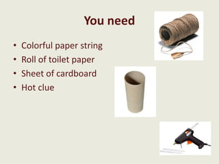 Paper artwork paper string jewellery box | PPTX