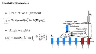 [Paper] attention mechanism(luong) | PPT