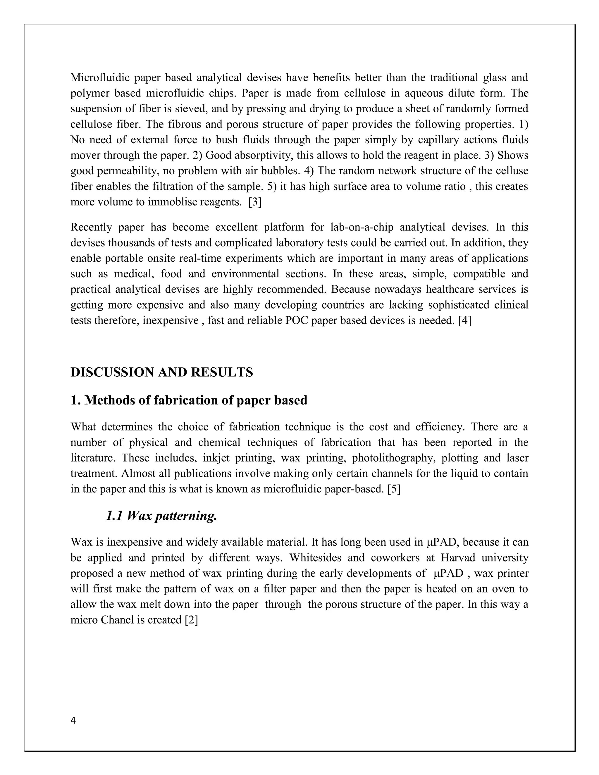 Paper based analytical devises | PDF