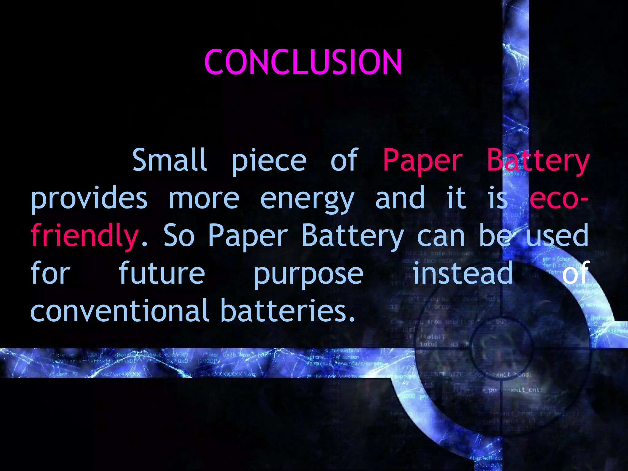 Paper battery | PPT