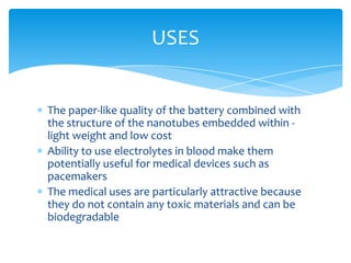 Paper battery | PPTX