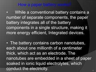 Paperbattery 140405123735-phpapp01 | PPTX