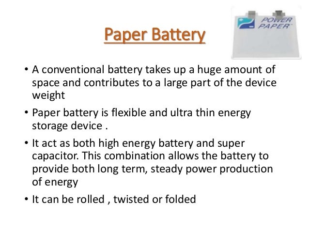 Paper Battery