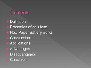 Paper battery | PPTX