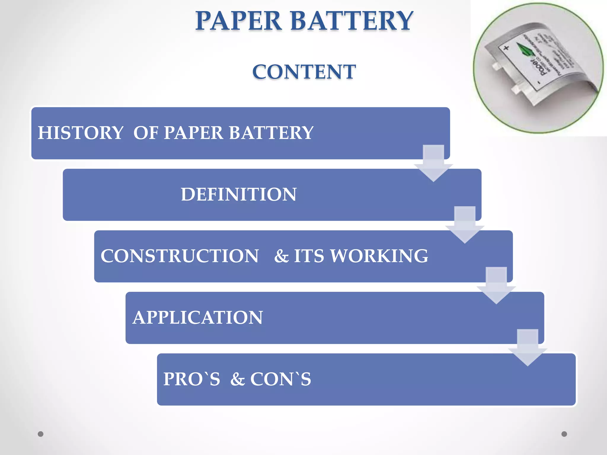 Paper battery | PPTX