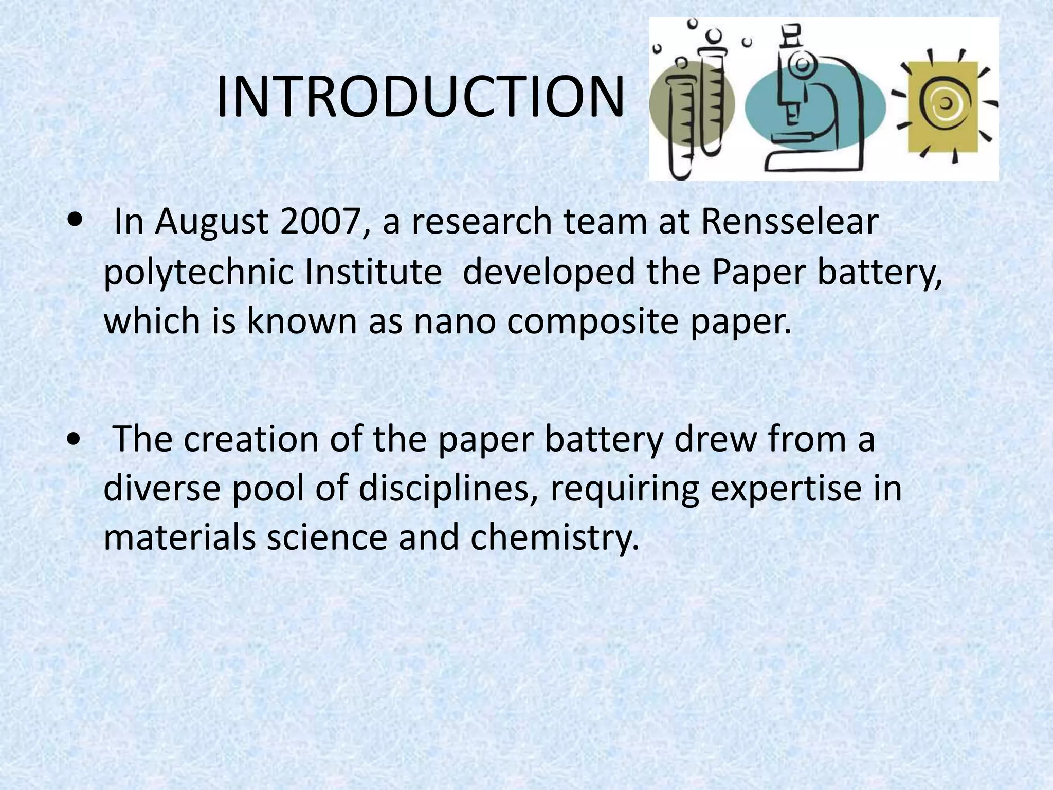 Paper battery | PPTX