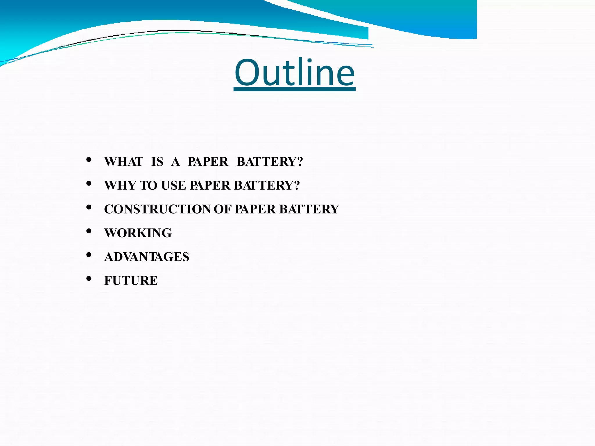 Paper battery | PPTX