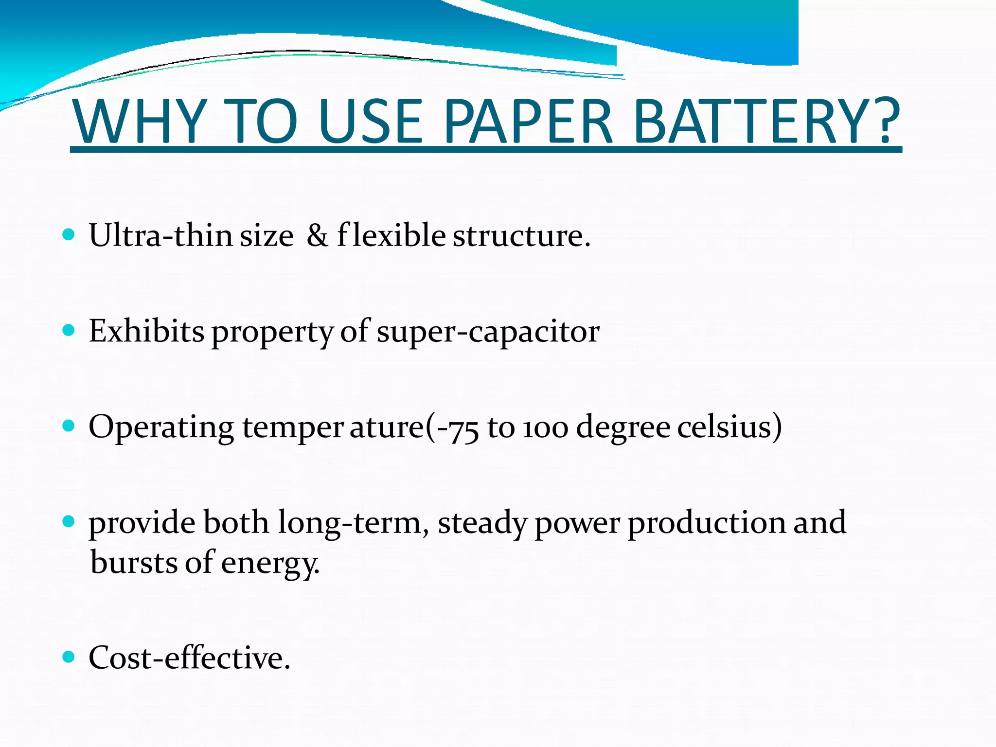 Paper battery | PPTX