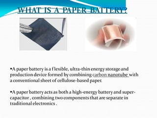 Paper battery | PPTX