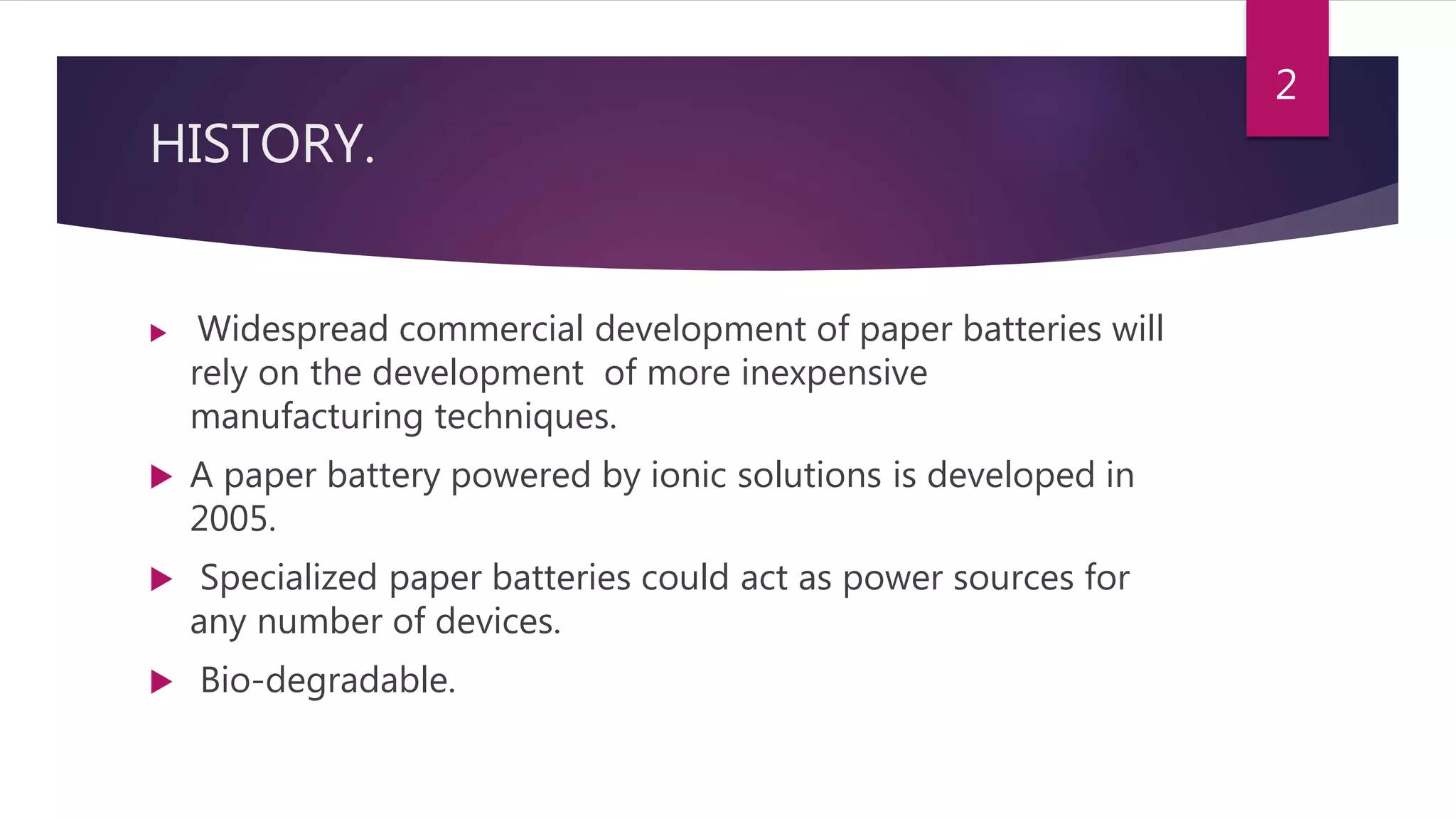 Paper battery | PPTX