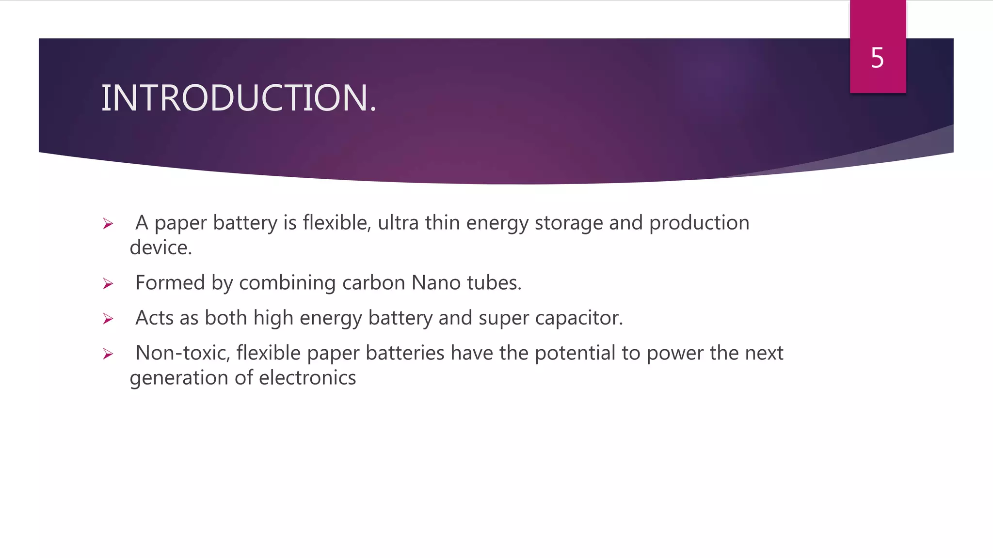 Paper battery | PPTX