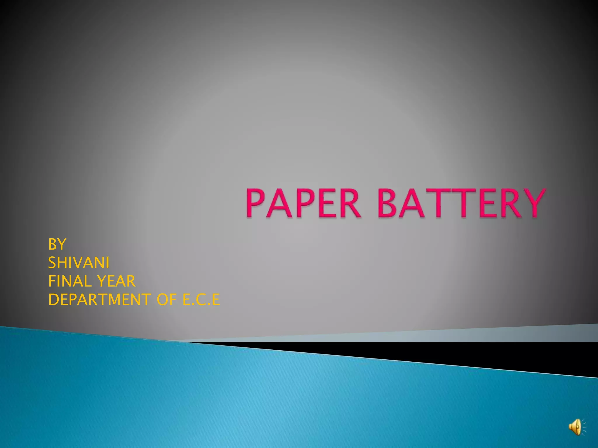 Paper battery | PPT
