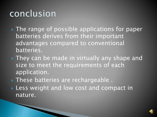 Paper battery | PPT