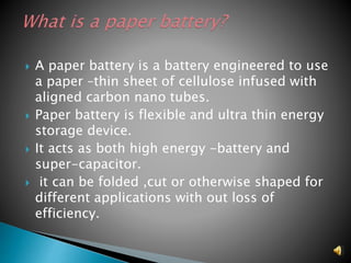 Paper battery | PPT