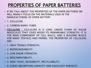 Paper battery | PPTX