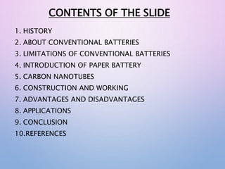 Paper battery | PPTX