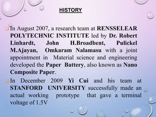 Paper battery | PPTX