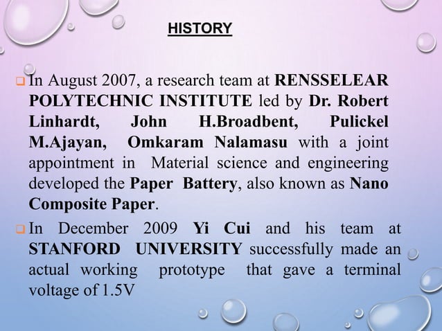 Paper battery | PPTX