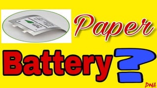 Paper battery | PPT