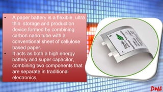 Paper battery | PPTX