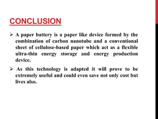Paper battery | PPT