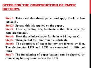 Paper battery | PPT