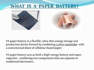 Paper battery | PPTX