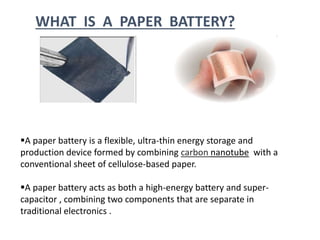 Paperbattery by tamilyoungsters.com | Consumer Electronics | Technology ...