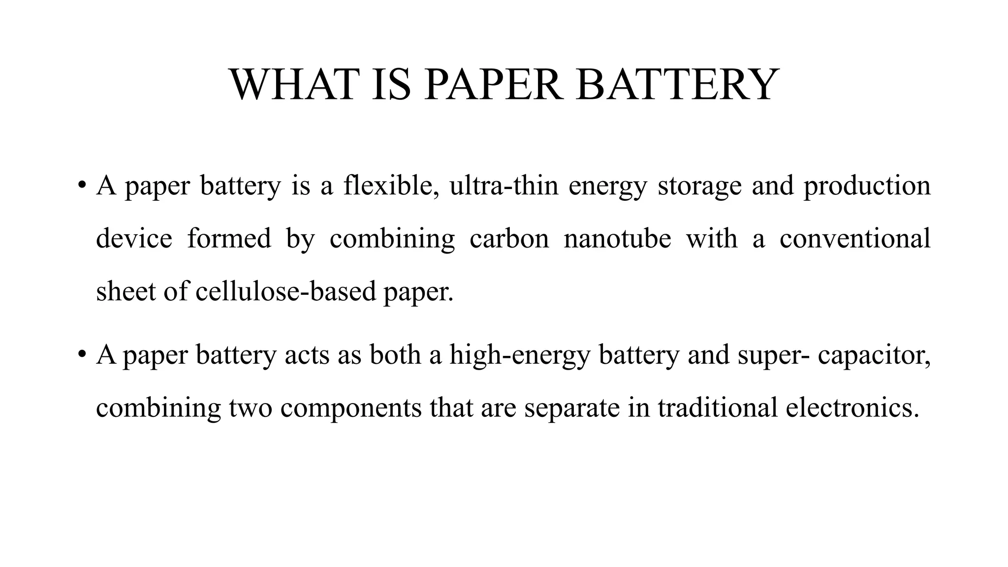 Paper battery | PPT