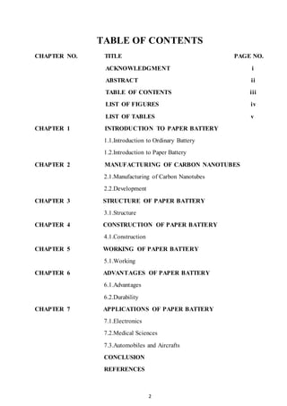 Paper battery document and report | DOCX