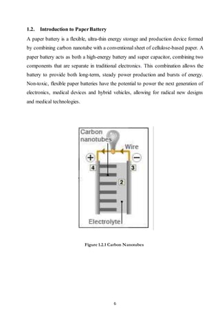 Paper battery document and report | DOCX