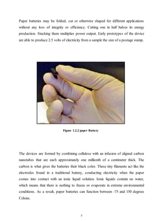 Paper battery document and report | DOCX